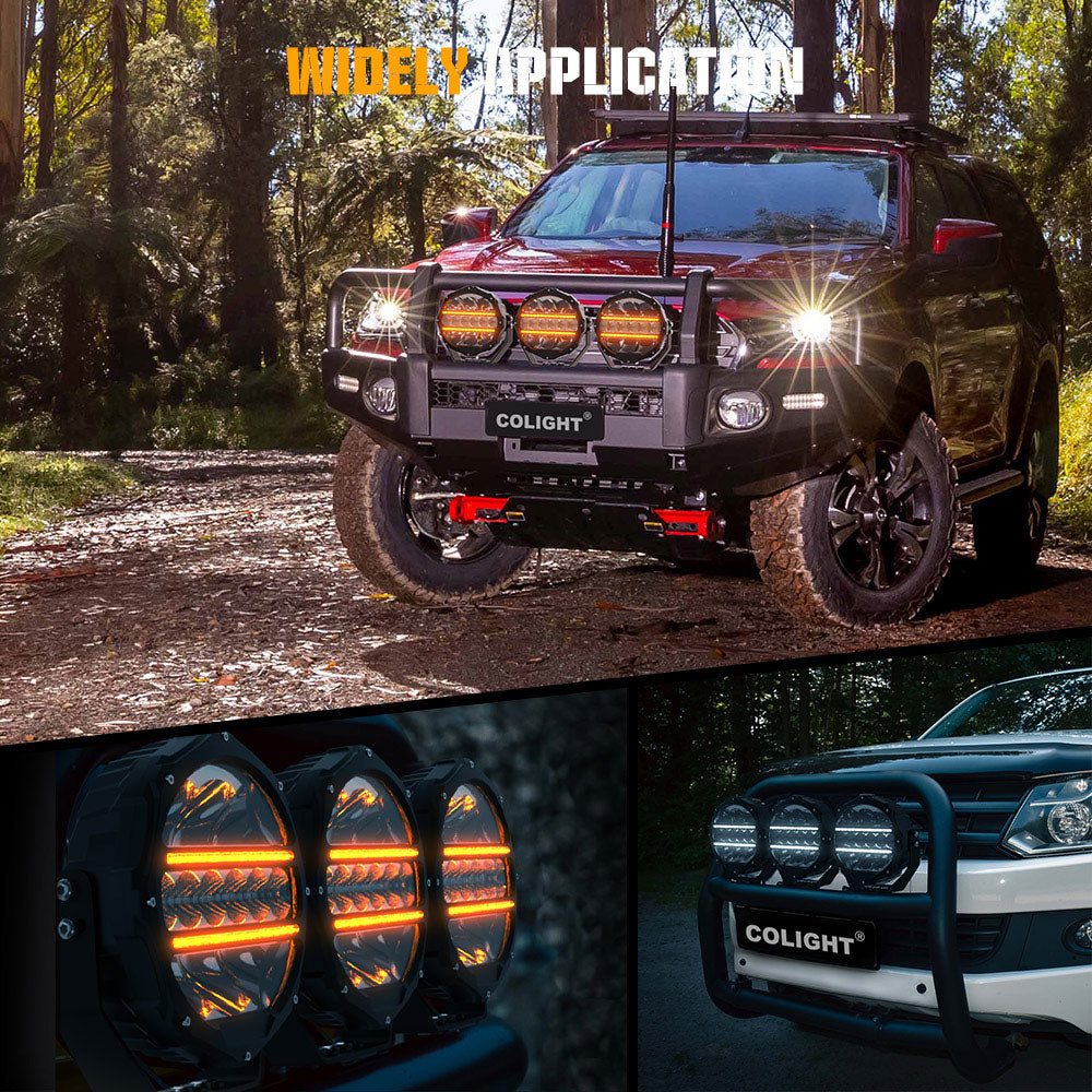 COLIGHT 9inch Round L5 Series Offroad LED Driving Light With White&Yel