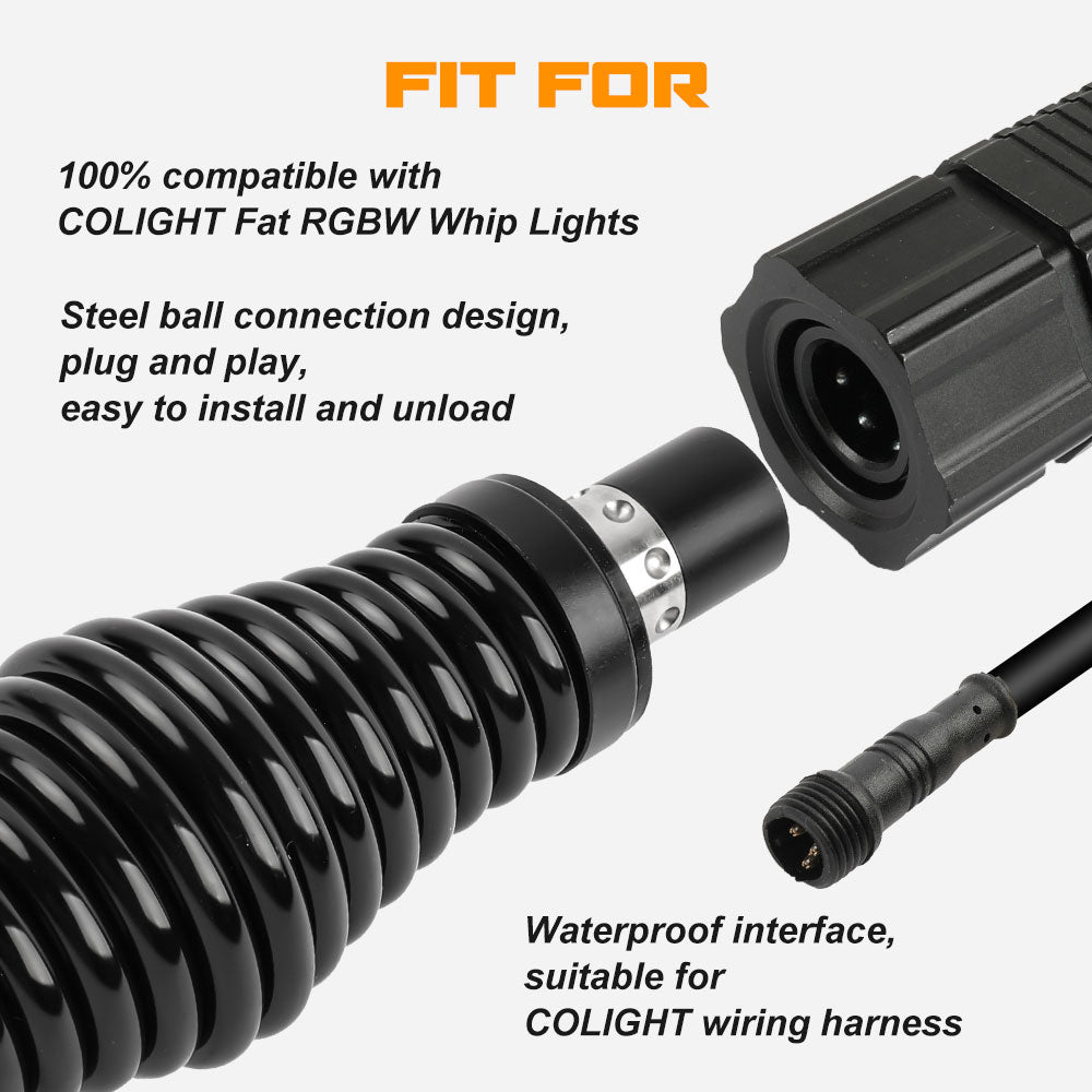 Heavy Duty Spring Mounts For the 1.75" Fat Whip Lights(Pair/2pcs)