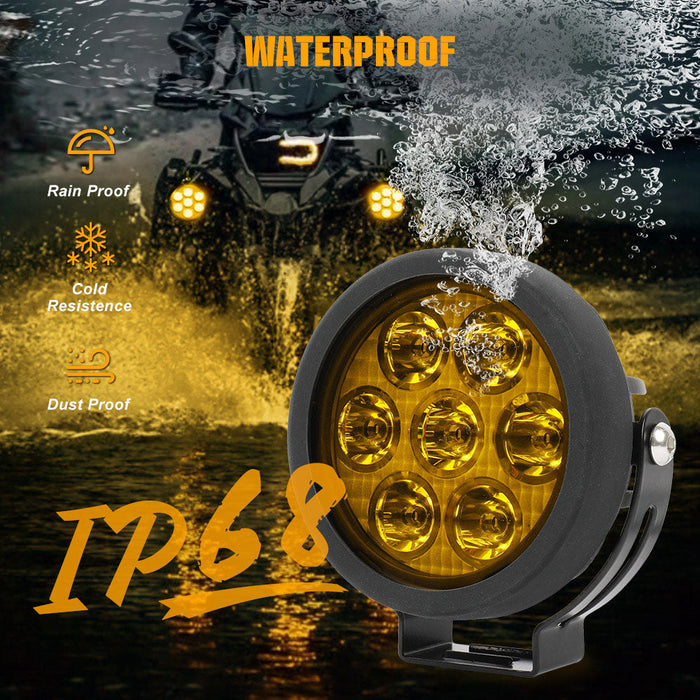 COLIGHT 4.5inch D07 Series Round Motorcycle Lights With Waterproof Wir