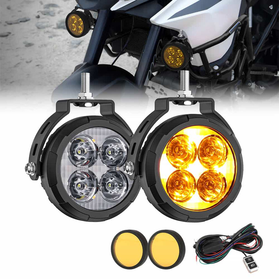 CO LIGHT 3.5inch D03 Series Motorcycle Lights With Amber Backlight(Set