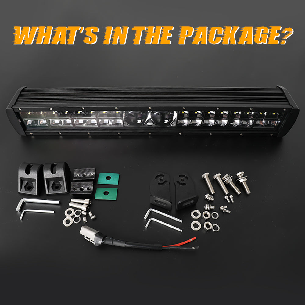 22inch F25 Series Multi Spot-projector Laser Module Dual Row LED Light