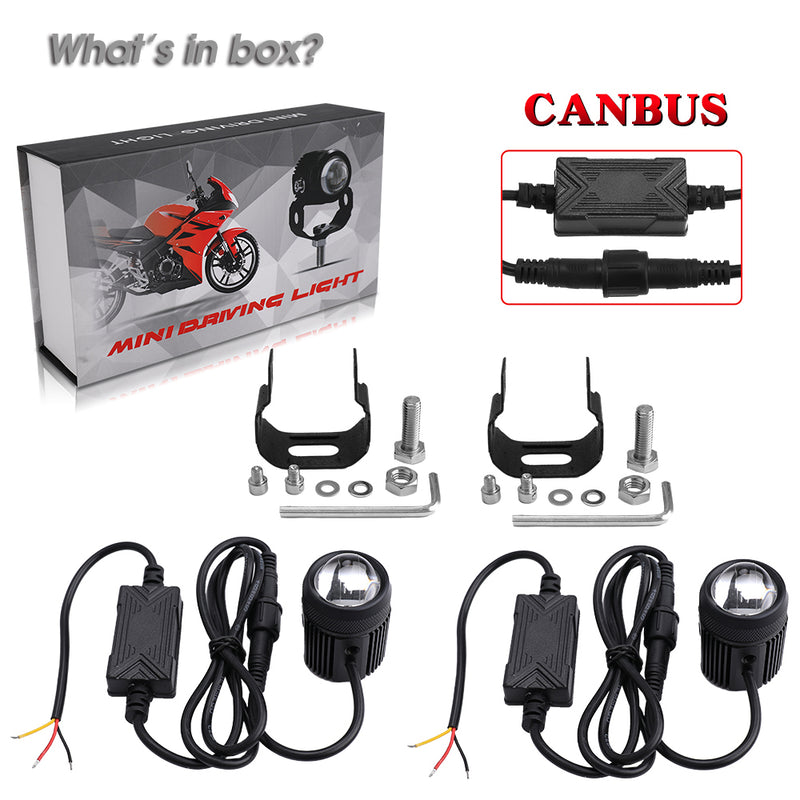 2 Inch Bulge A Series Motorcycle Mini Auxiliary Driving Lights(Set/2pc