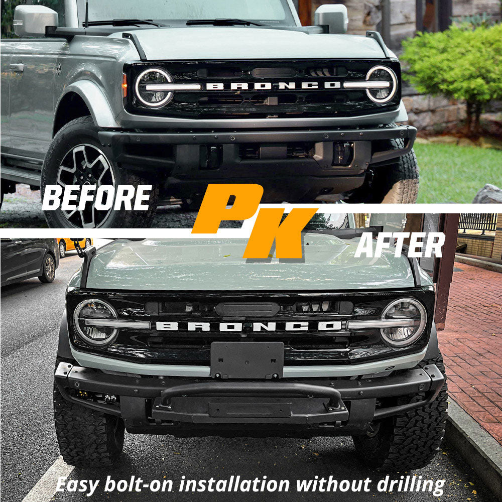 2021-2024 Ford Bronco Mid-Width Front Bumper Winch Mounts