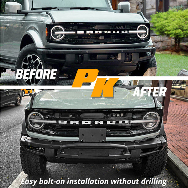 2021-2024 Ford Bronco Mid-Width Front Bumper Winch Mounts