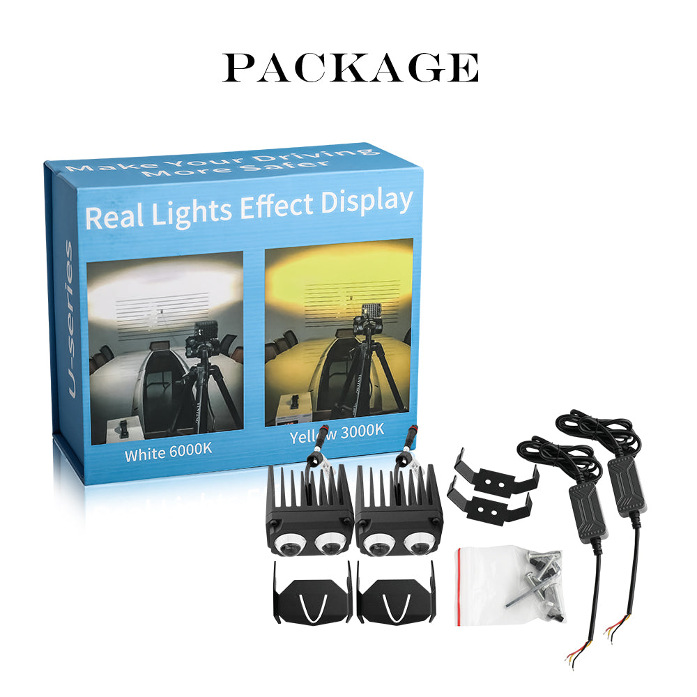 3 Inch Bulge C Series Mini Auxiliary Headlights/Fog Lights (Set/2pcs)