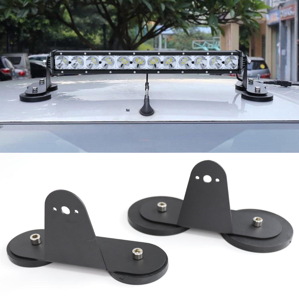 Strong Magnetic Base LED Light Bar Universal Side Mounting Brackets(2p