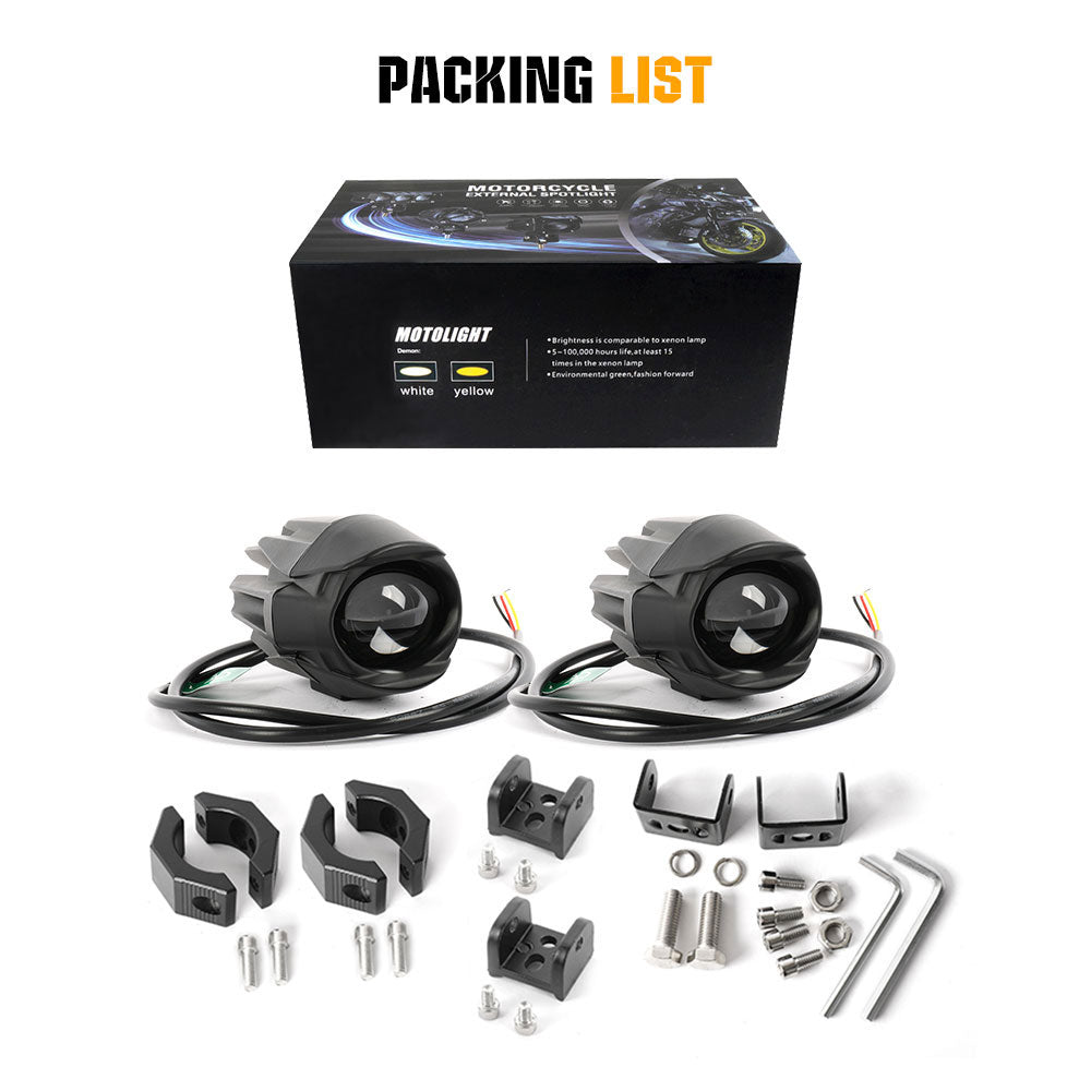 COLIGHT 3inch MF Series Dual Beam Dual Color Motorcycle Lights(Set/2pc